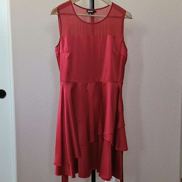 Dkny | Dresses | Sexy Silk Red Dress For Christmas Party Nwt | Poshmark